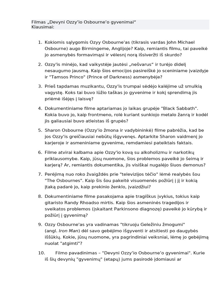 Filmas Ozis | PDF