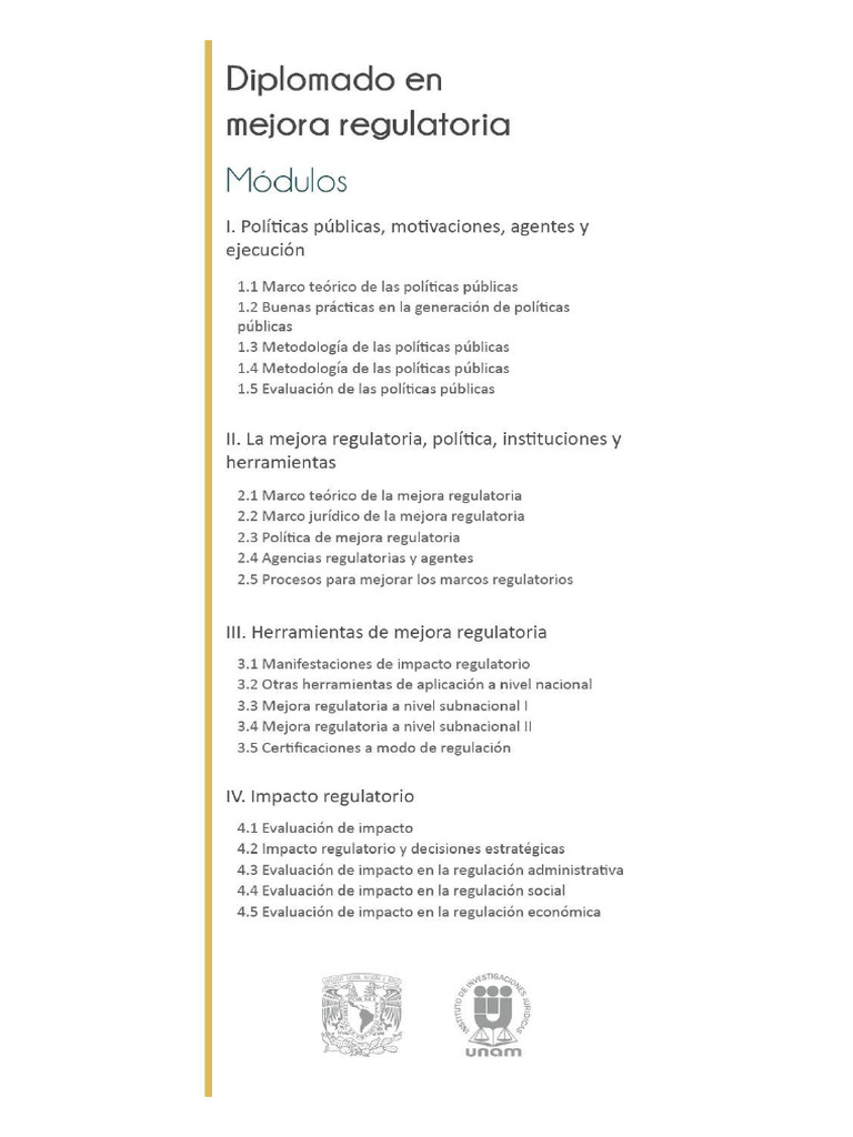M2 COFEMER-MX-Diplomado - Regulación Mejora - Regulatoria | PDF