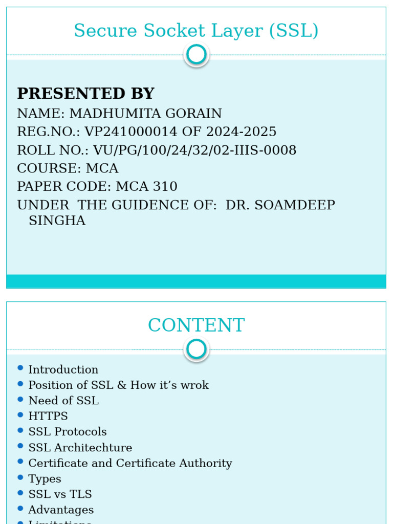 SSL (2) | PDF | Transport Layer Security | Public Key Certificate