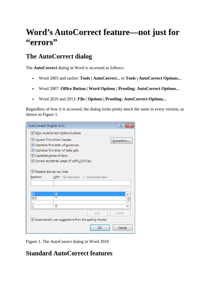 WORD - Exploiting Auto Correct | PDF | Microsoft Word | Spelling