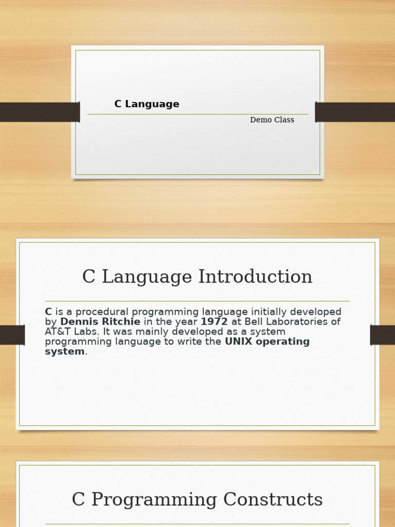 C Lang - Demo Class | PDF | Data Type | Reserved Word