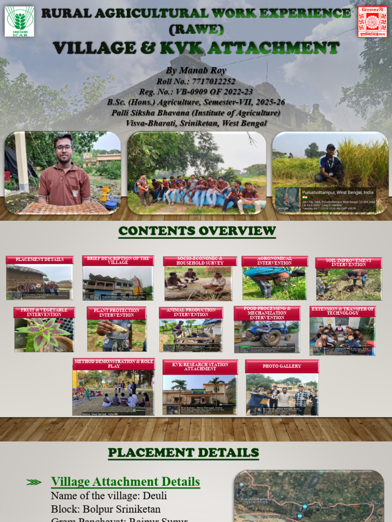 Manab Rawe KVK Final Presentation | PDF | Agriculture | Soil