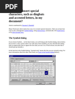 International Character Keyboard Shortcuts | PDF