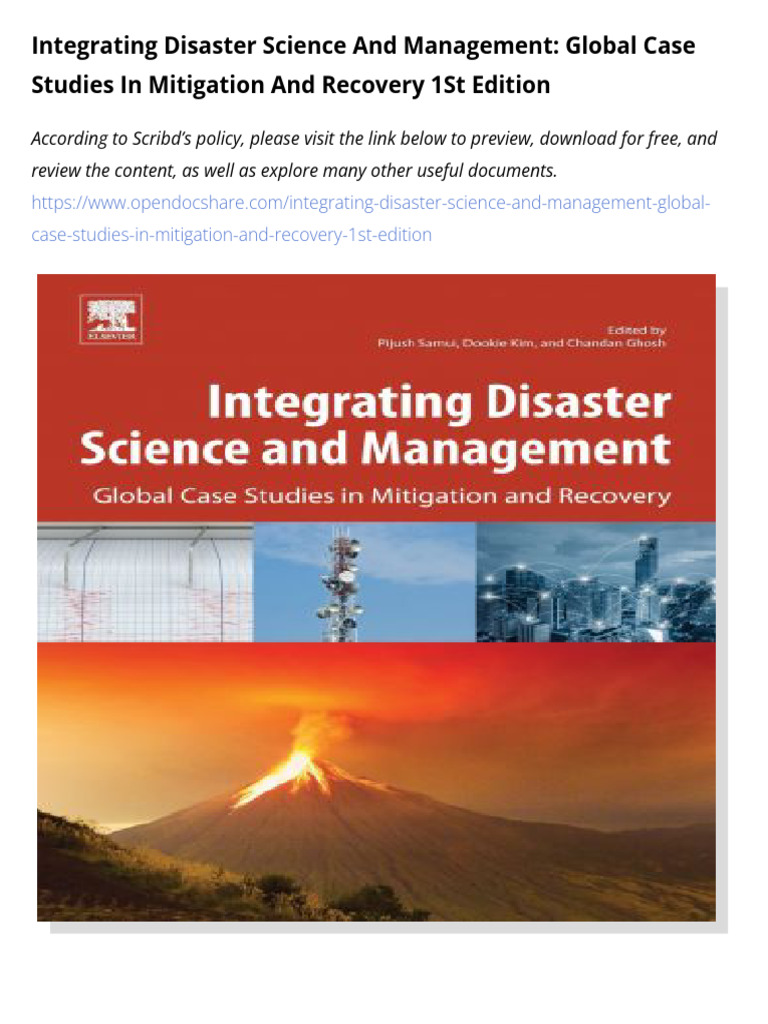 Integrating Disaster Science and Management: Global Case Studies in ...