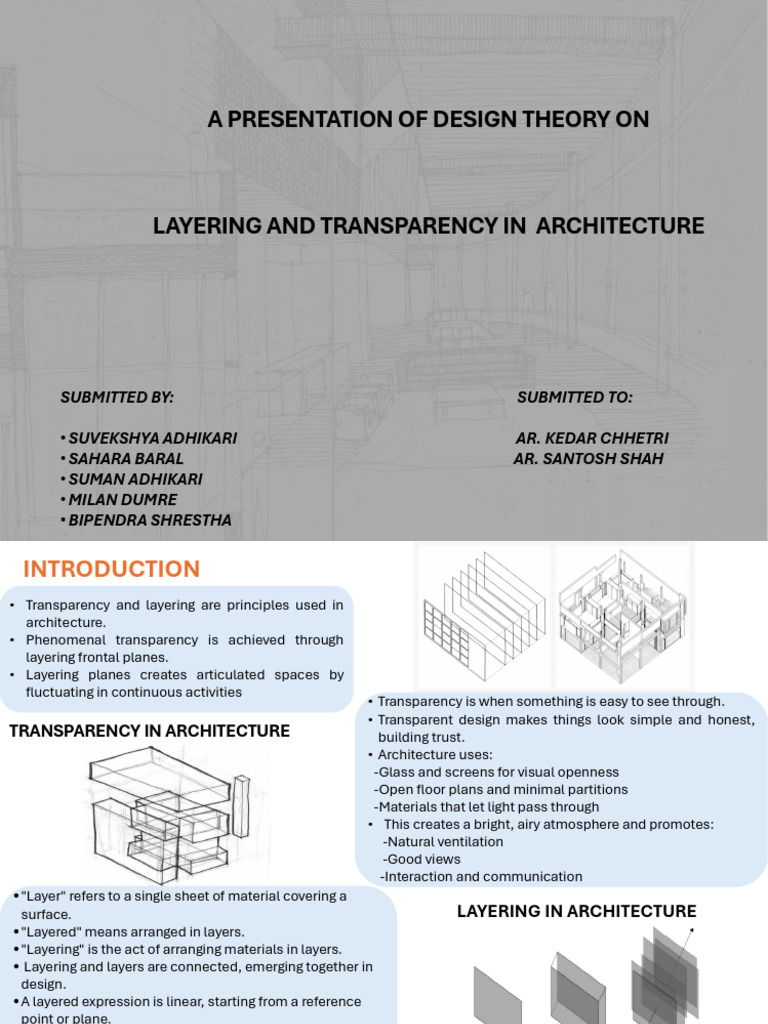 ARCHITECTURE OF Layering-and-Transparancy | PDF | Space