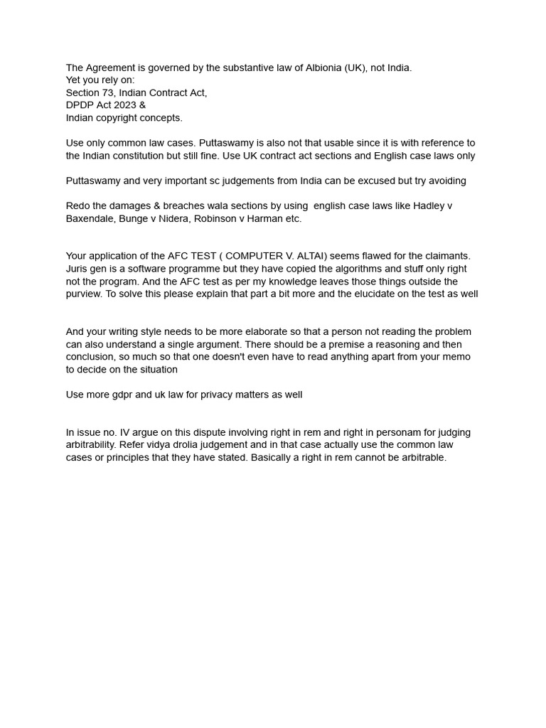 Pravit Comments for Claimant | PDF