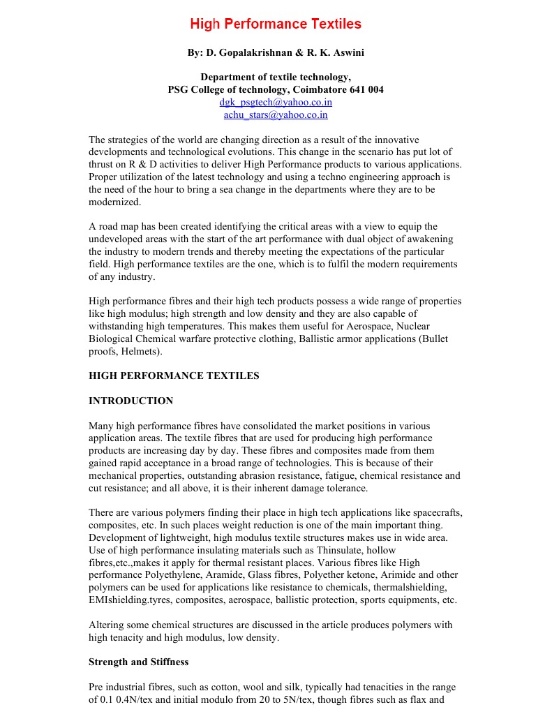 Hi Performance Fibers | PDF | Fibers | Composite Material