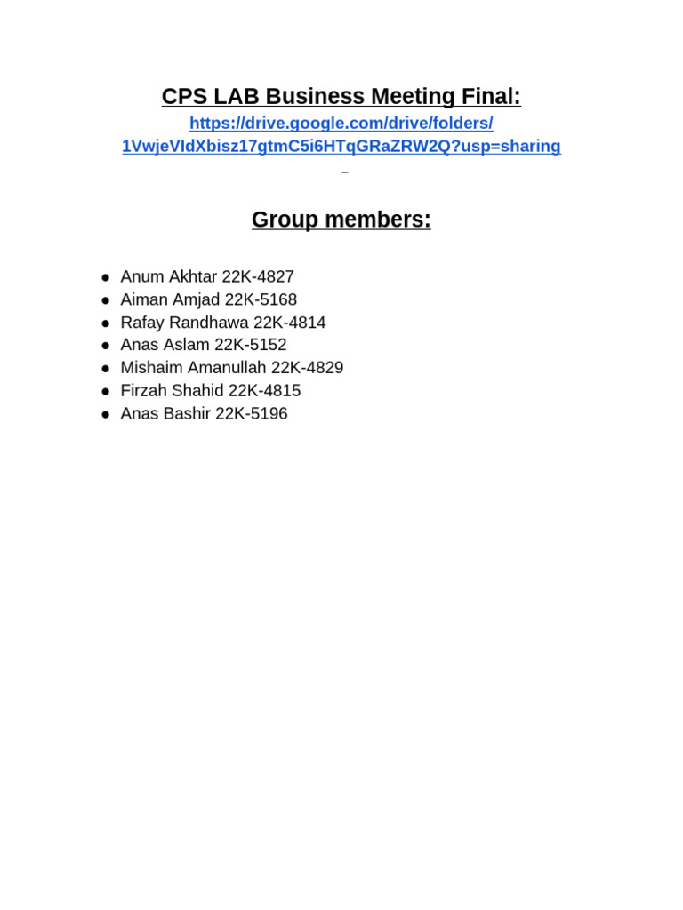 Business Meeting | PDF