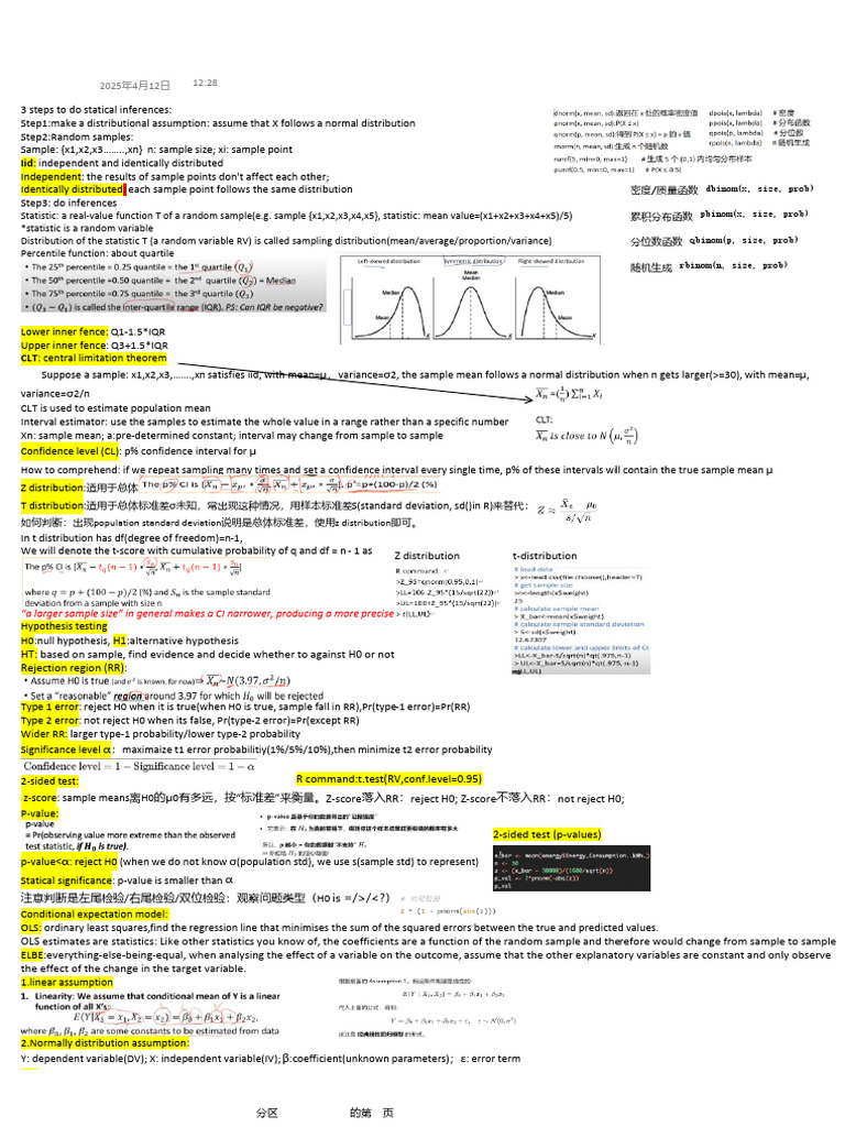 3 Steps To Do Statical Inferences | PDF | Errors And Residuals ...