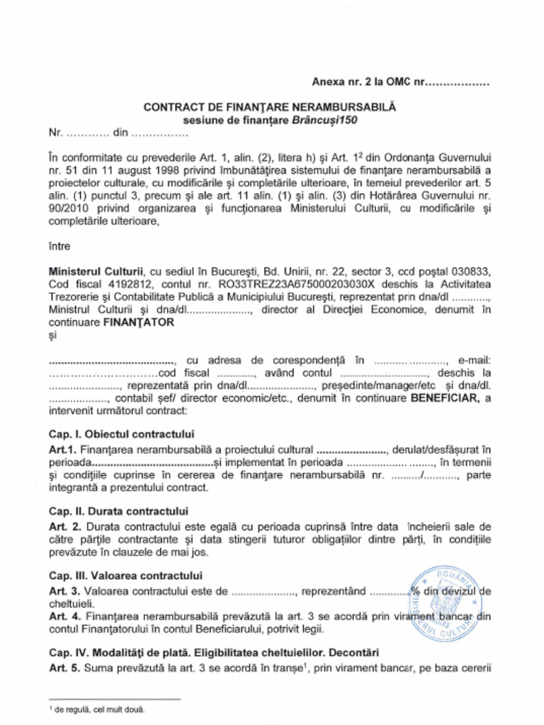 5 Contract Cadru | PDF