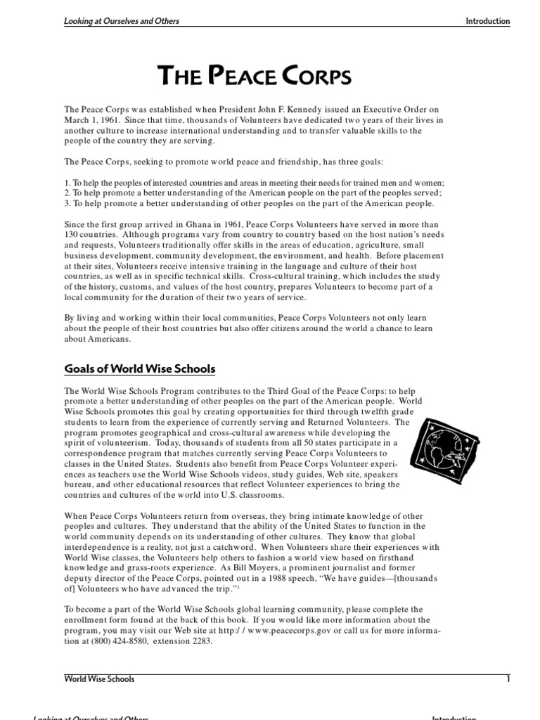 Peace Corps Rubric: Service Learning Contract - World Wise Schools ...