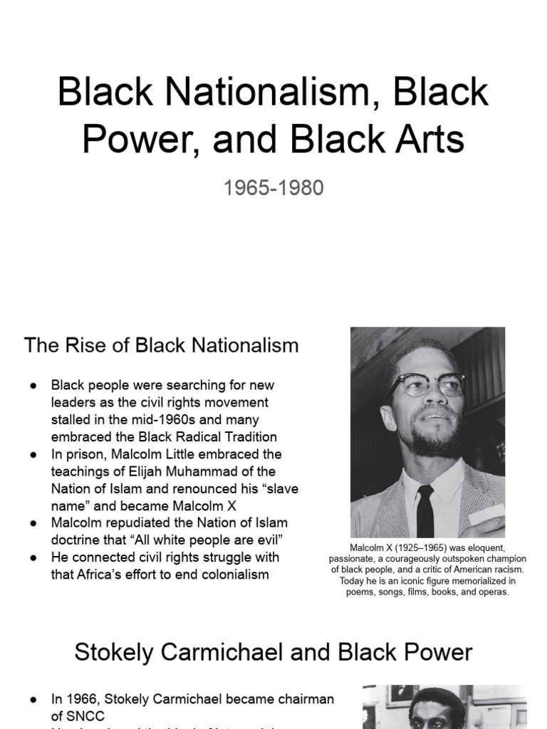 Lecture_ Ch. 22 - Black Nationalism, Black Power, And Black Arts | PDF ...