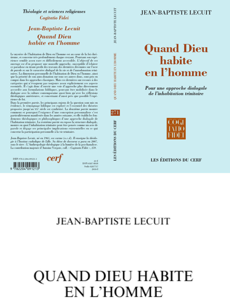 Quand Dieu Habite en L Homme Pour Une AP | PDF | Dieu | Trinité