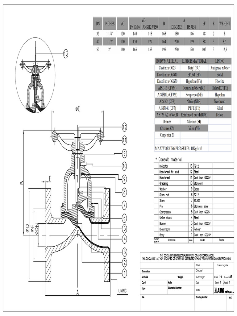 Diaphragm Valves (DN32-DN50) (1) | PDF
