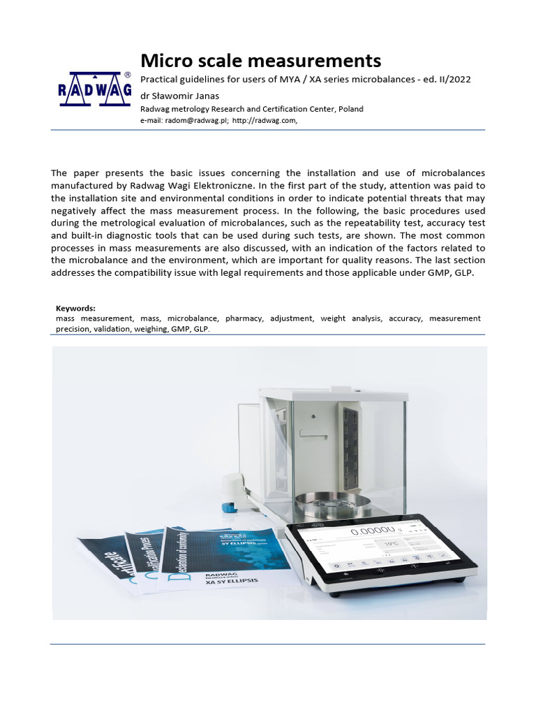 Micro Scale Measurements - II Edition | PDF | Metrology | Weighing Scale