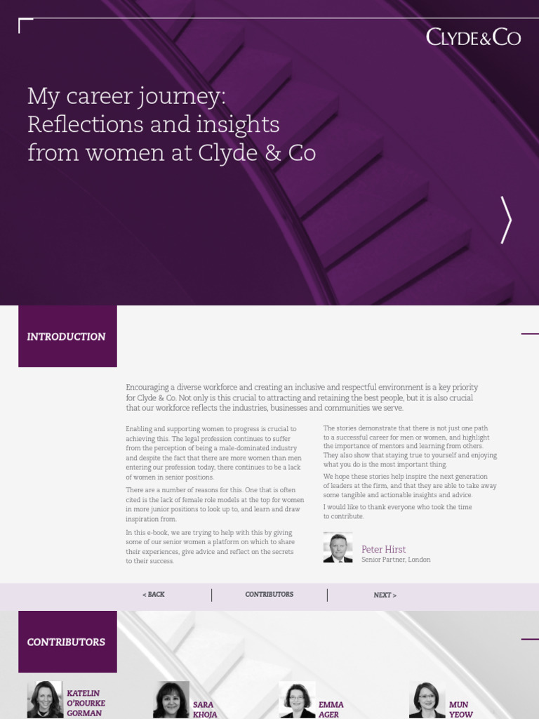 Reflections and insights from women at Clyde & Co | PDF | Mentorship