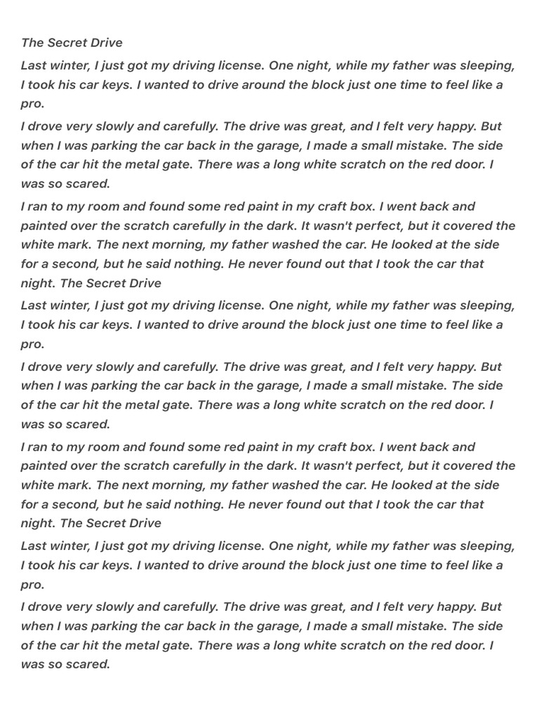 The Secret Drive | PDF | Garage (Residential) | Houses