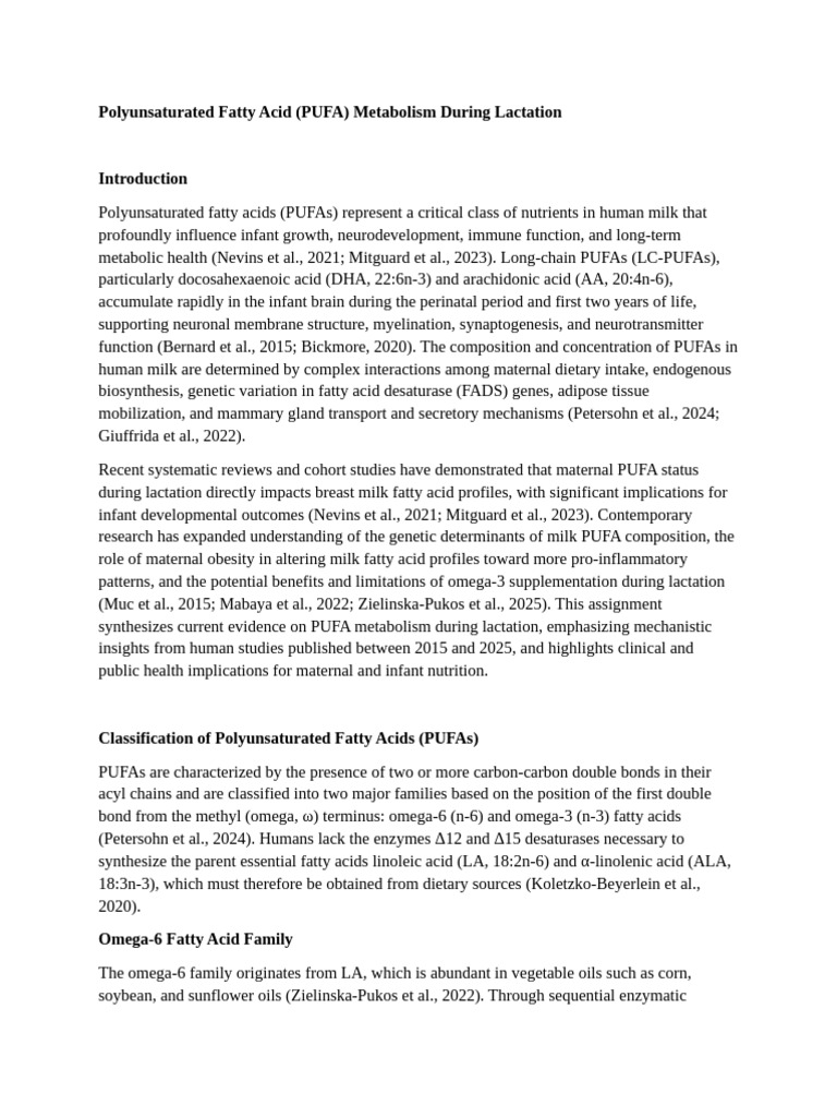 Polyunsaturated Fatty Acid .. | PDF | Omega 3 Fatty Acid ...