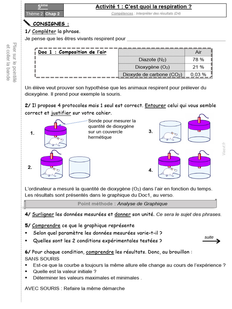5emechap2 Act1 v3 Definir Respi | PDF | Dioxyde de carbone | Chaux