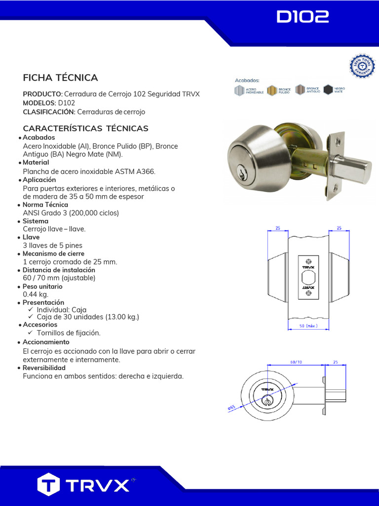 TRAVEX 102SS | PDF