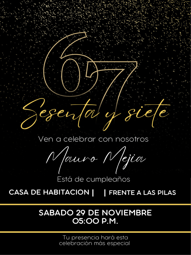 Invitacion cumpleaños elegante moderna .pdf | PDF