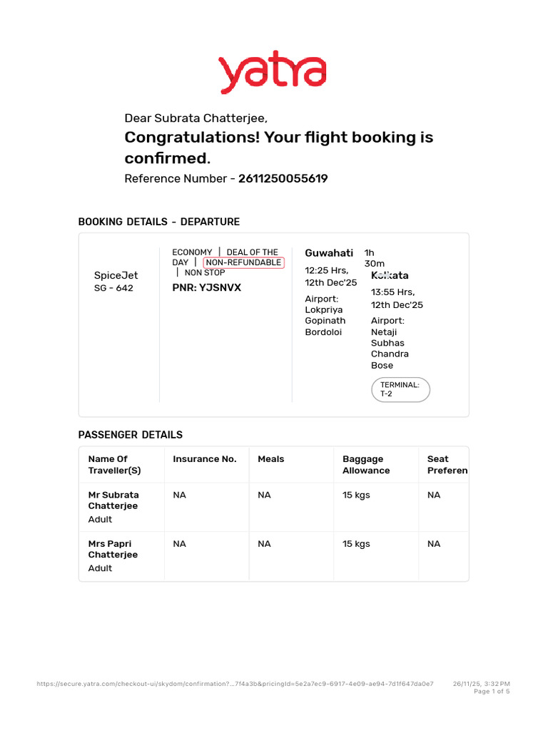 Flight Booking Confirmation | PDF | Airlines | Civil Aviation
