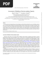 Appelbaum Criteria for Patient Capacity | PDF | Dementia | Medical ...