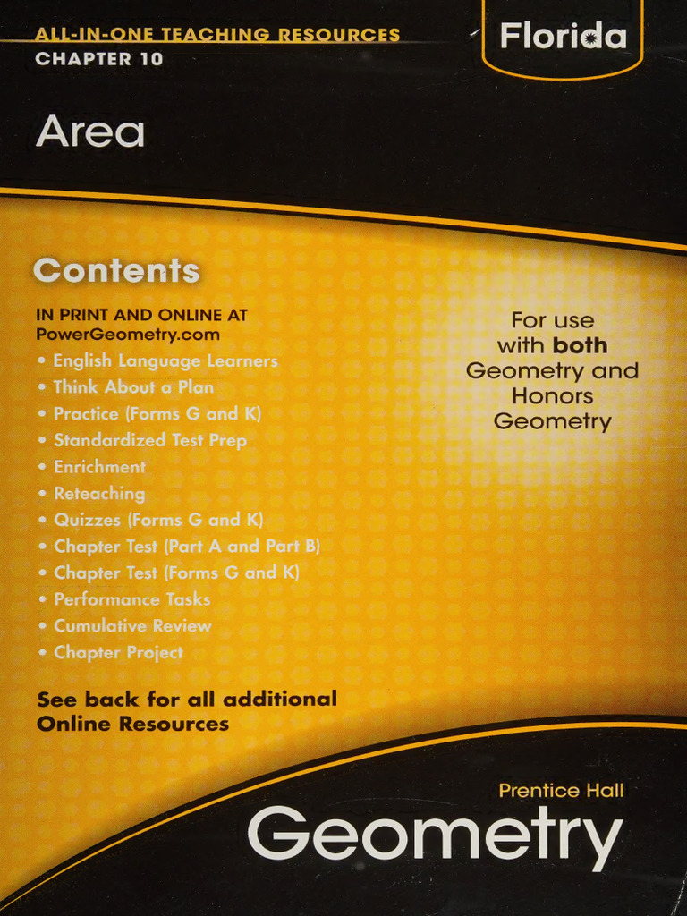 Florida Geometry- Area Chapter 10 -- N_a -- 2009-01-01 -- Prentice Hall -- 9780133728828 ...