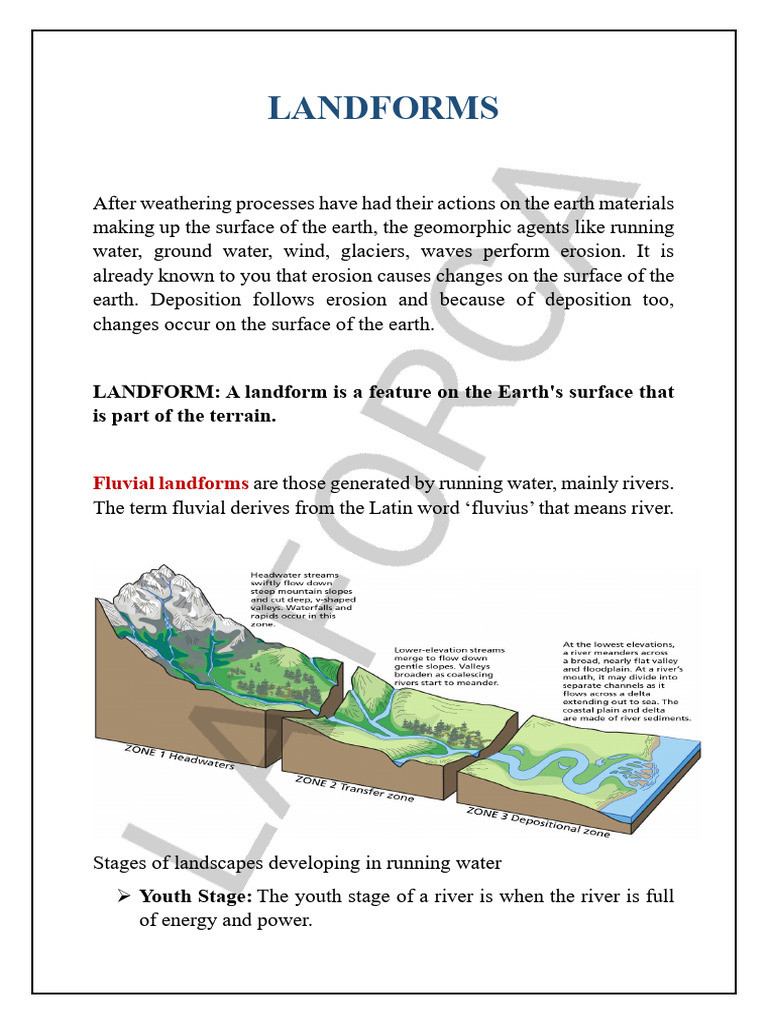 Geography - Fluvial Landforms... | PDF | River Delta | Valley