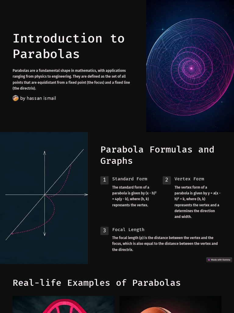 Introduction To Parabolas | PDF | Geometry