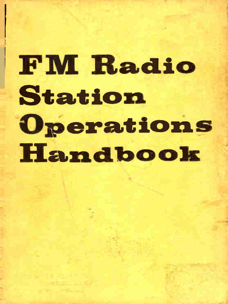 FM Radio Stations Operations Handbook Ray 1966 | PDF | Antenna (Radio ...