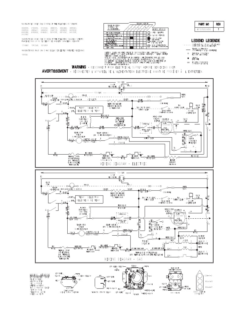 Wiring Sheet W10185986 RevT | PDF