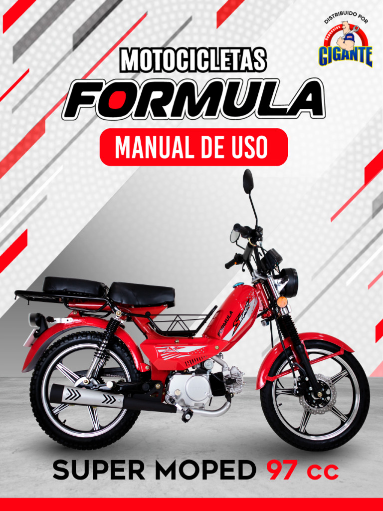 Manual de Uso Super Moped 97 CC | PDF | Motocicleta | Acelerador