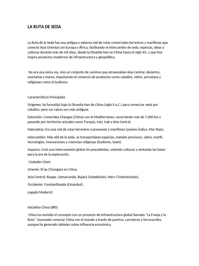 LA RUTA DE SEDA | PDF