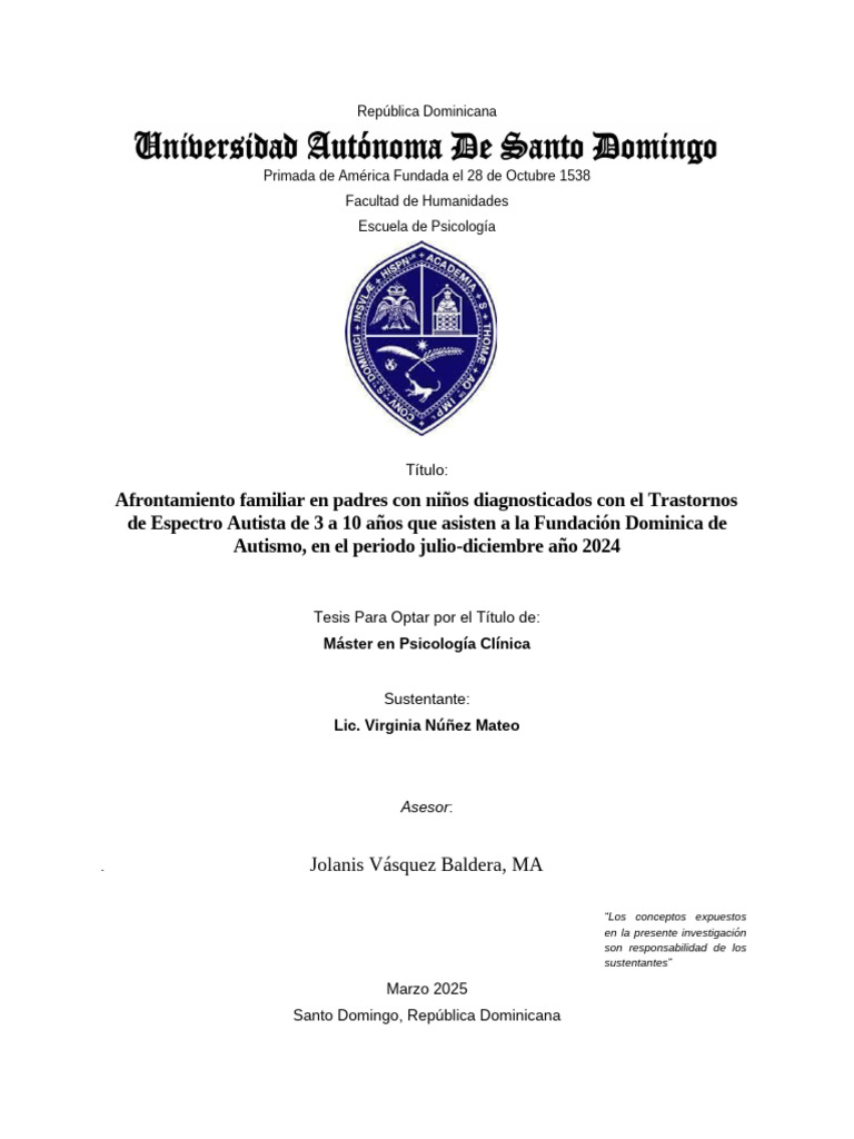 Revisión Final Afrontamiento | PDF | Autismo | Trastorno mental