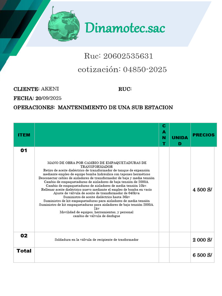 Cotizacion Akeni 25septimbre | PDF