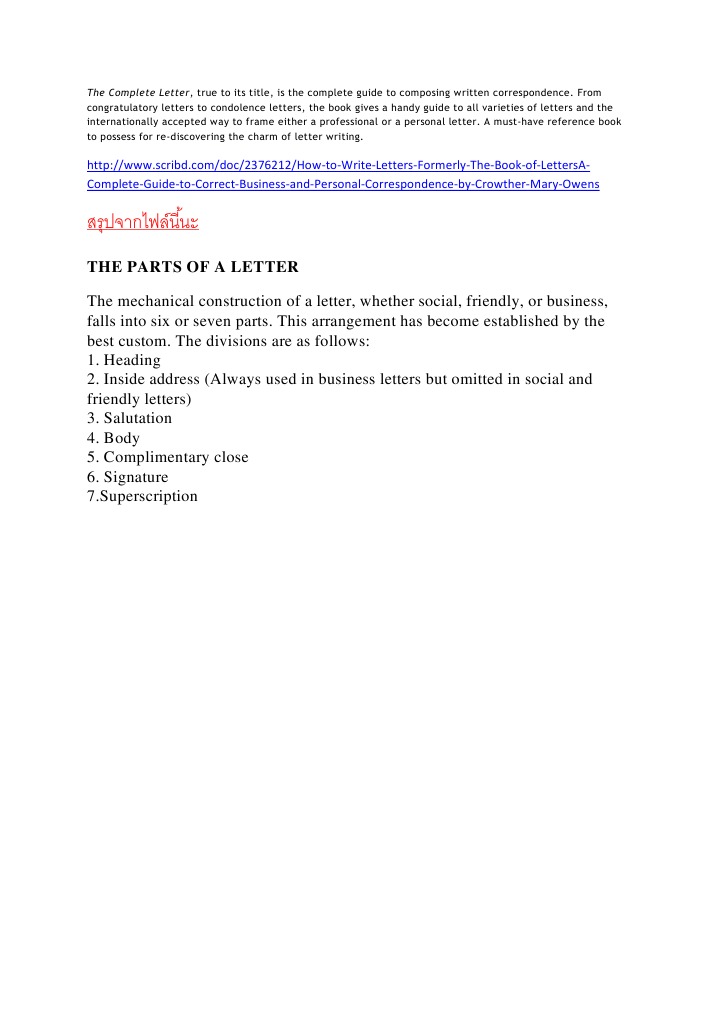 Complete Guide to Writing Letters | PDF