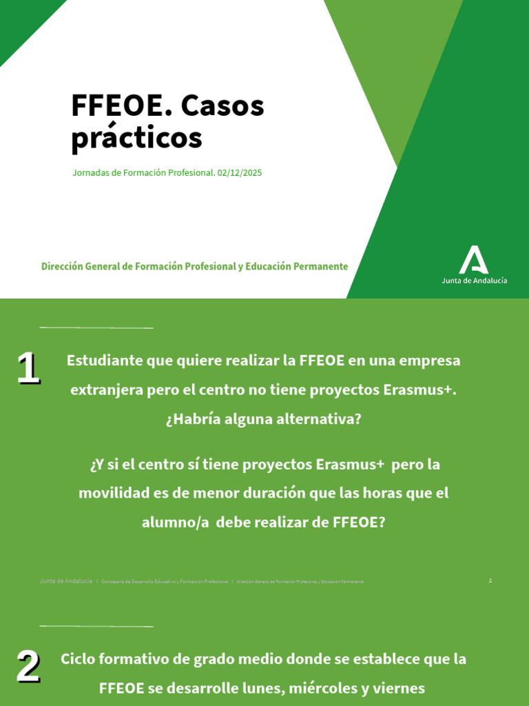 Bloque III - FFEOE. Casos Practicos | PDF | Educación vocacional