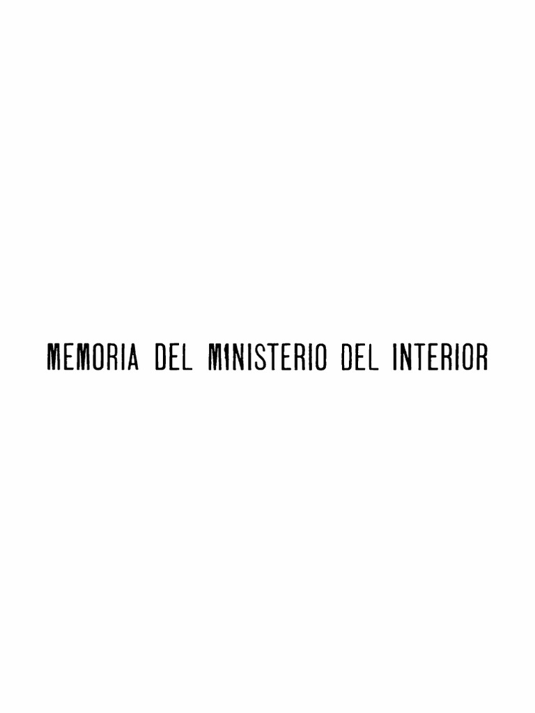 BaANH51081 Memoria del Ministerio del Interior (1923-1924) | PDF | Ley ...
