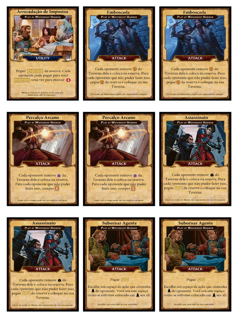 Lords of Waterdeep PDF Com Todas as Cartas de Int 73539 | PDF
