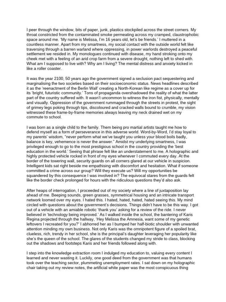 Draft of My Short Story English 1-2 | PDF