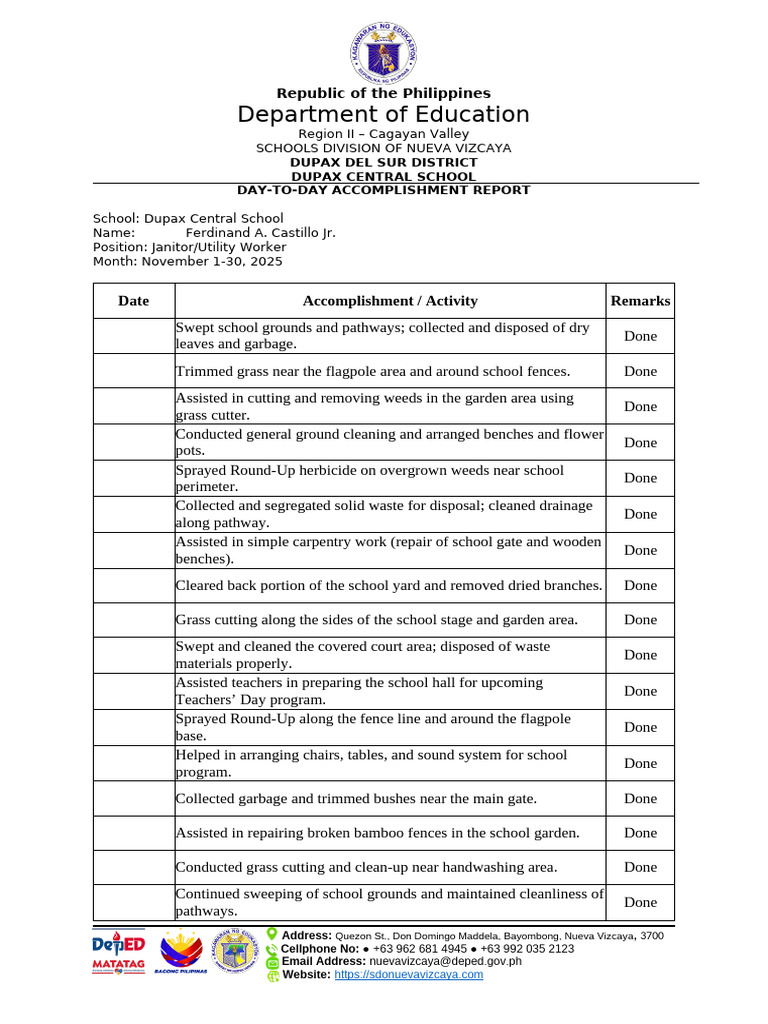 Utility Accomplishment Report | PDF | Pollution