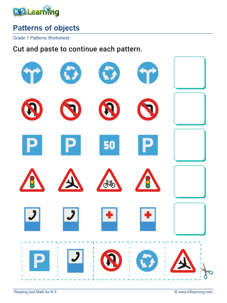 Grade 1 Patterns Objects A | PDF
