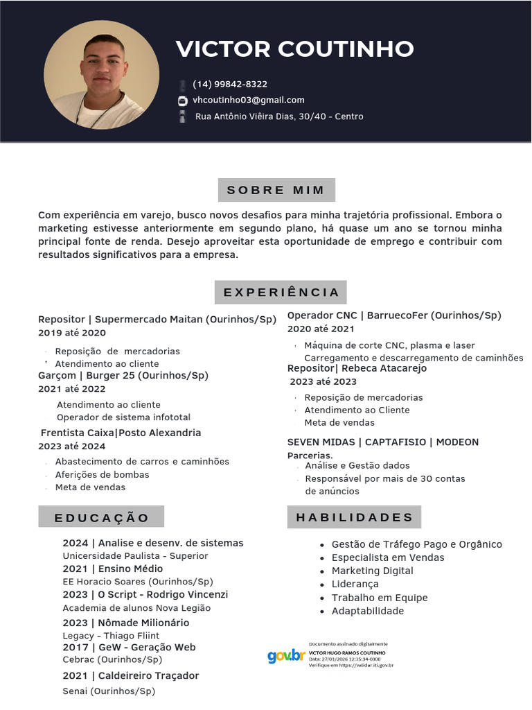 Curriculo Victor - 2024.PDF Assinado | PDF