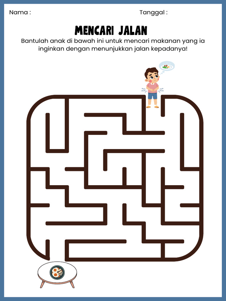 Mencari Jalan Worksheet Merah Dan Hitam Ilustratif - 20260123 - 085236 ...