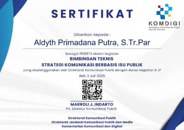 Aldyth Primadana Putra, S.tr. Par (1) | PDF