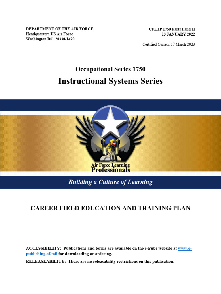 Cfetp 1750 | PDF | Mentorship | Instructional Design