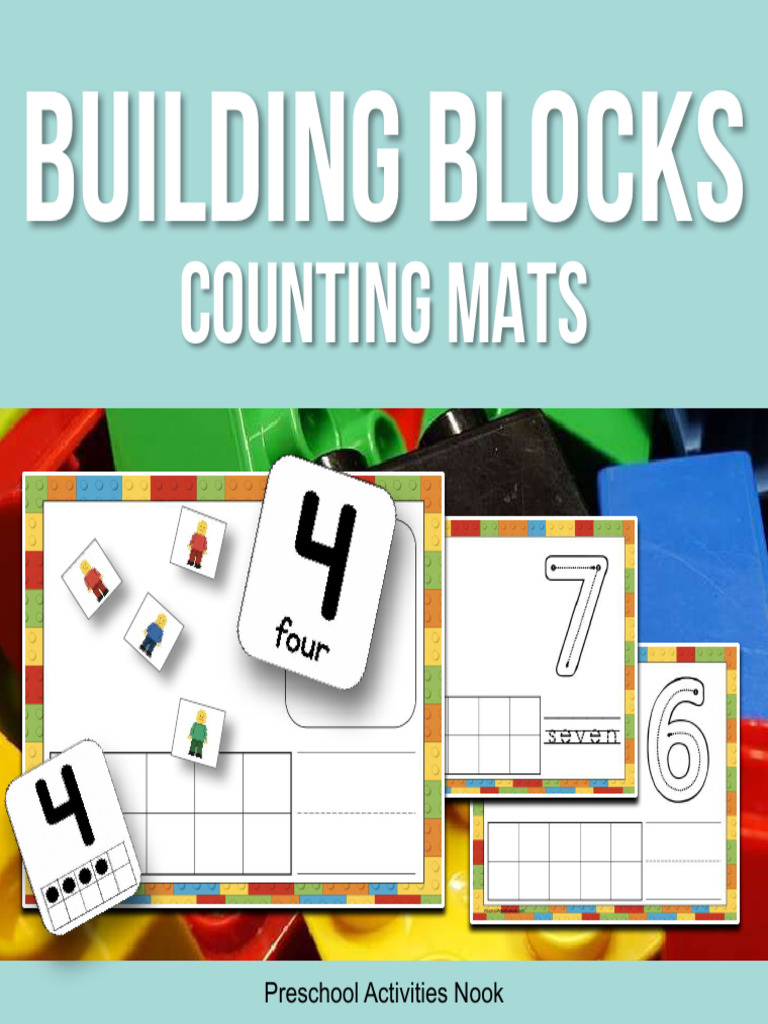 Building Blocks Counting Mats Legos by Preschool Activities Nook ...