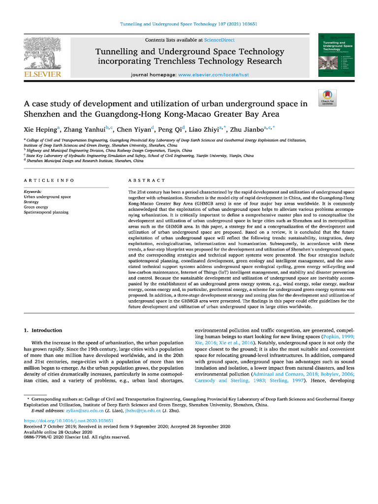 A Case Study of Development and Utilization of Urban Underground Space ...