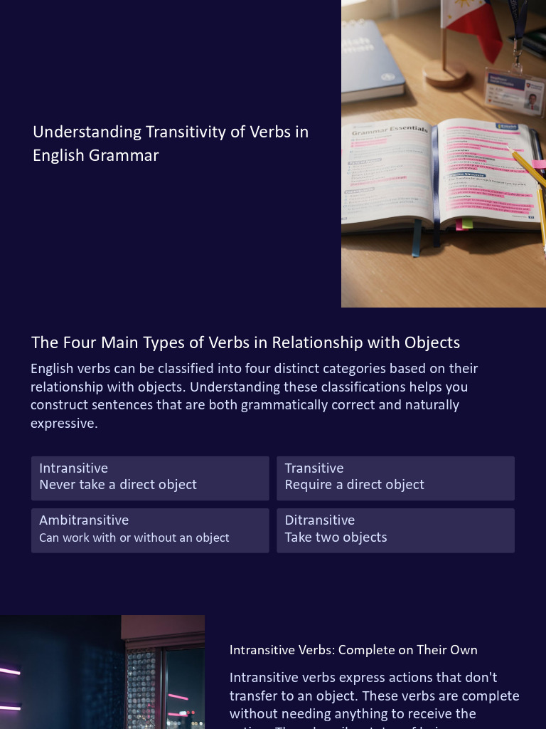 11 Understanding Transitivity in English | PDF | Verb | Object (Grammar)
